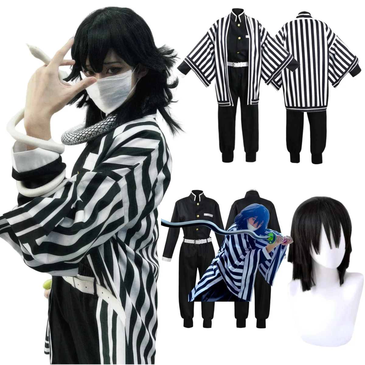 Anime-Cosplay-Iguro-Obanai-Costume-Halloween-Party-Adult-Child ...