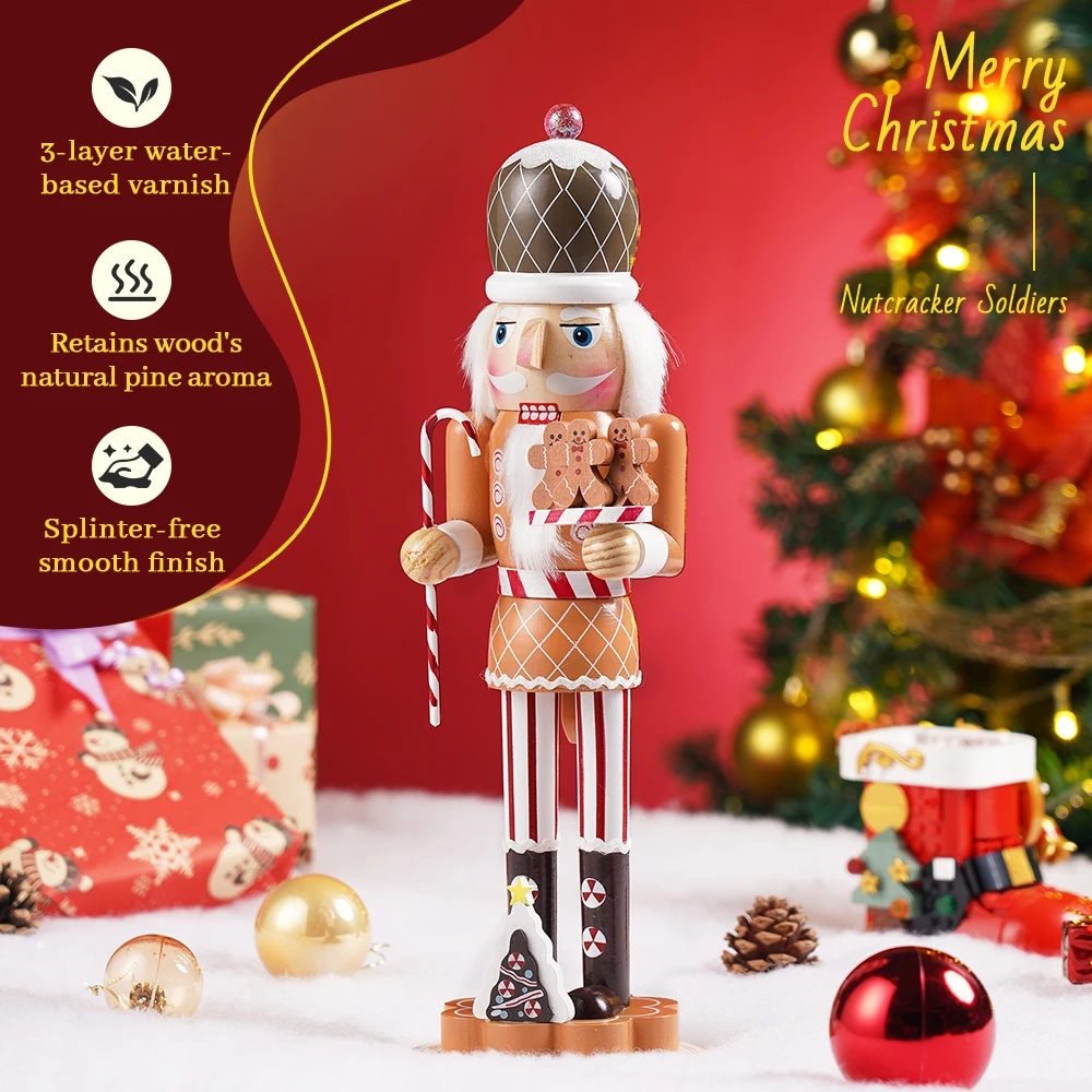 36CM Nutcracker Toffee Colored Nutcracker Gingerbread Man Baker ...