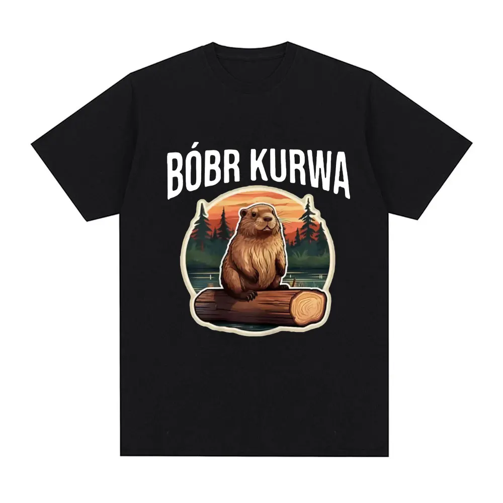 Bober Kurwa Bobr T-shirt Funny Meme Graphic Men's Women Fashion Hip Hop ...