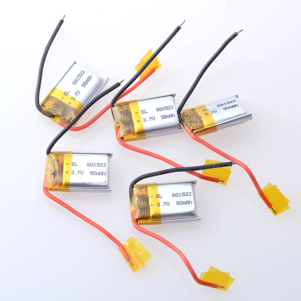 1-50Pcs 3.7V 90mAh 15C High Magnification Rechargeable Battery 601522 ...
