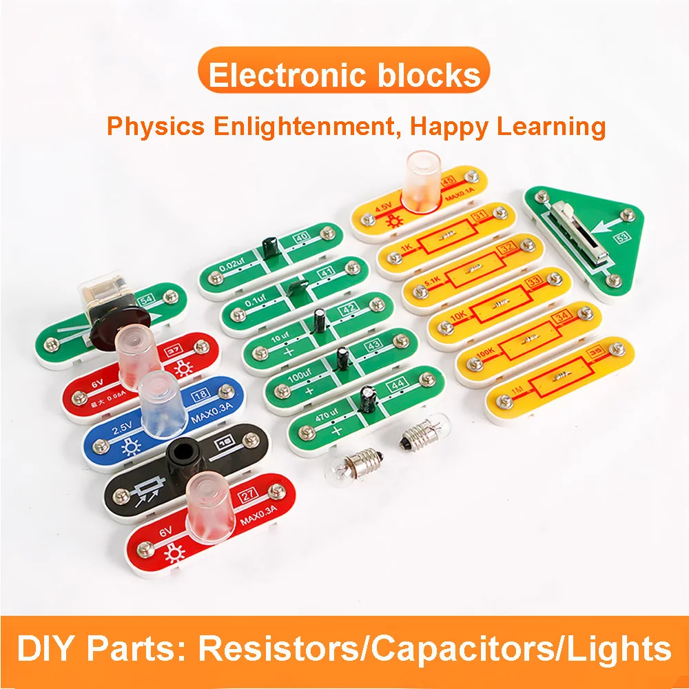 Children-Circuit-Electronic-Parts-Resistor-Capacitor-Electric-Lamp ...