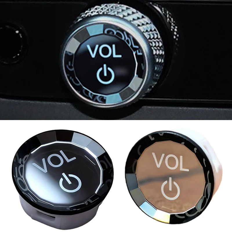 Car-Crystal-Volume-Control-Knob-Button-Replacement-Trim-ABS-Cover ...