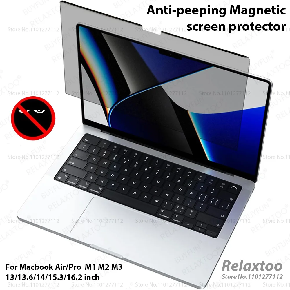 For-Macbook-Air-Pro-M1-M2-M3-Privacy-Magnetic-Screen-Protector-for-Mac ...
