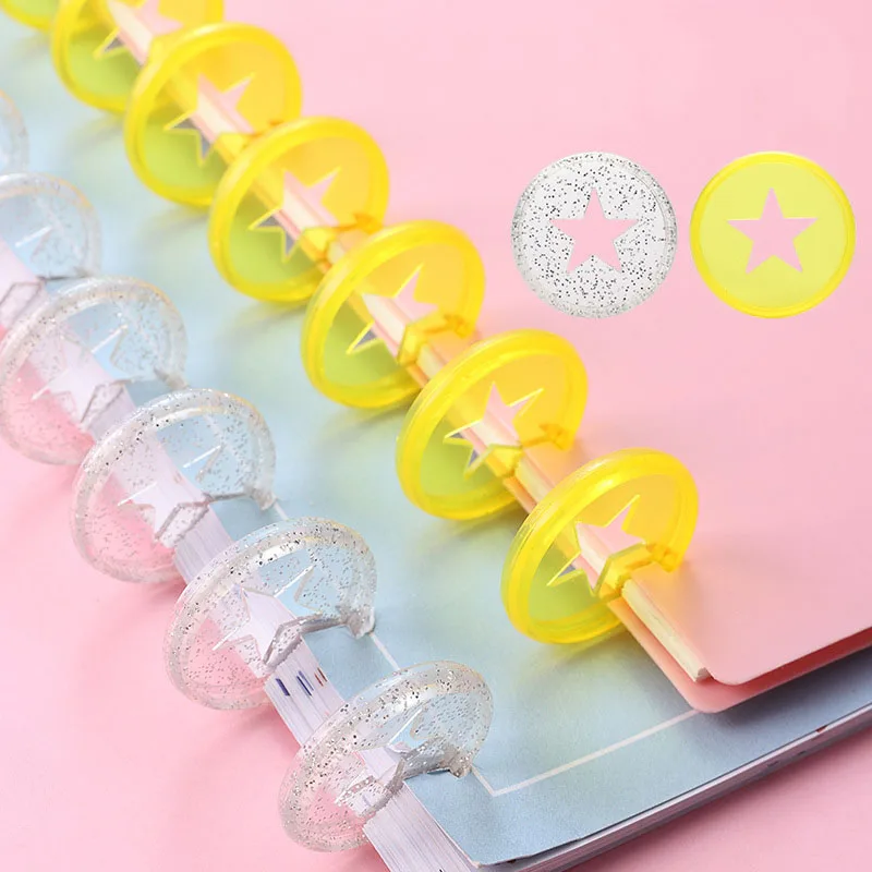 12pcs-30MM-Mushroom-Hole-Binder-Discs-Notebook-Loose-leaf-Discs-Plastic ...