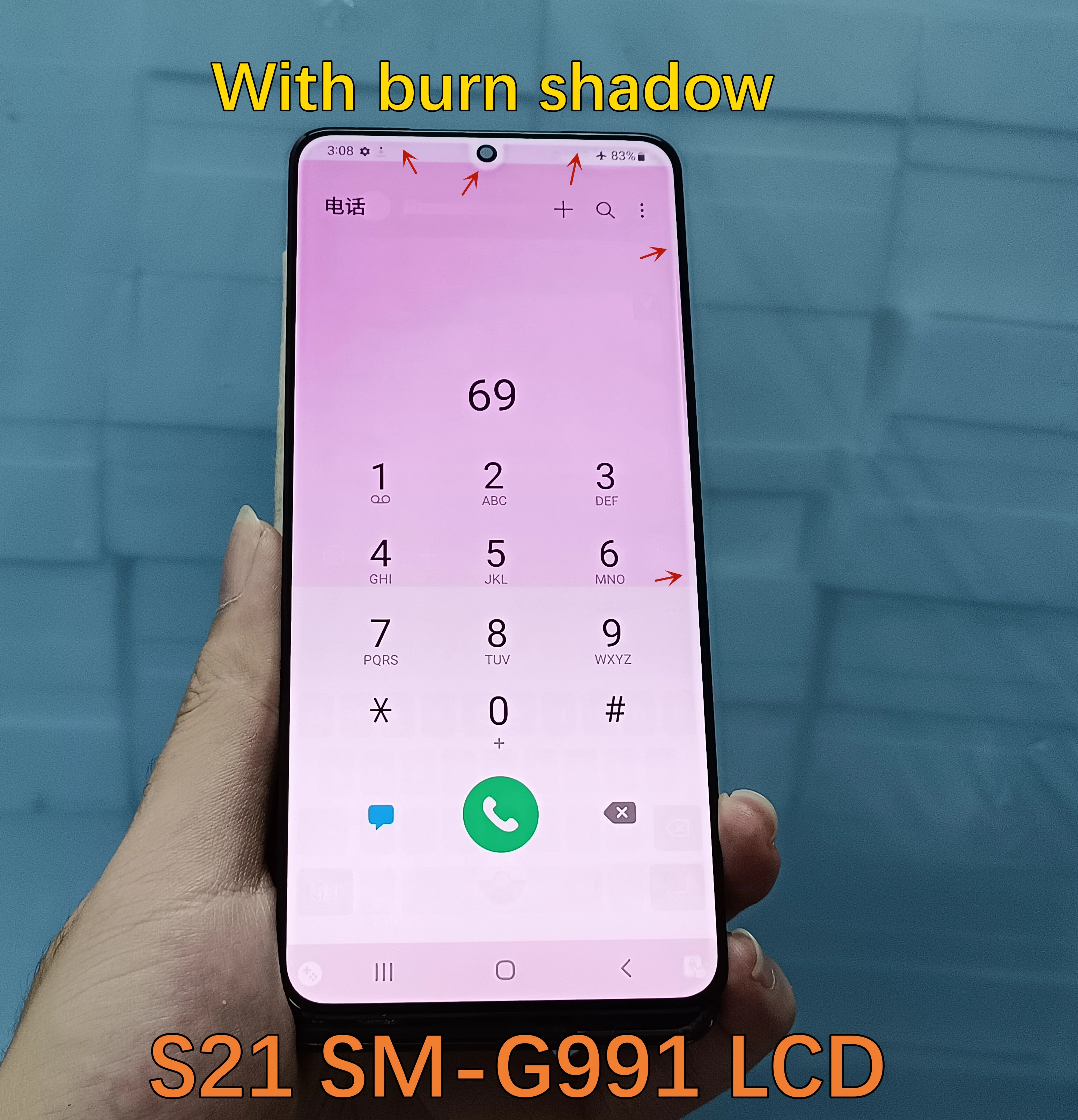 Para SamsungS21 LCD AMOLED S21 G990F G991 G991U G991B/DS 6,2 pulgadas ...