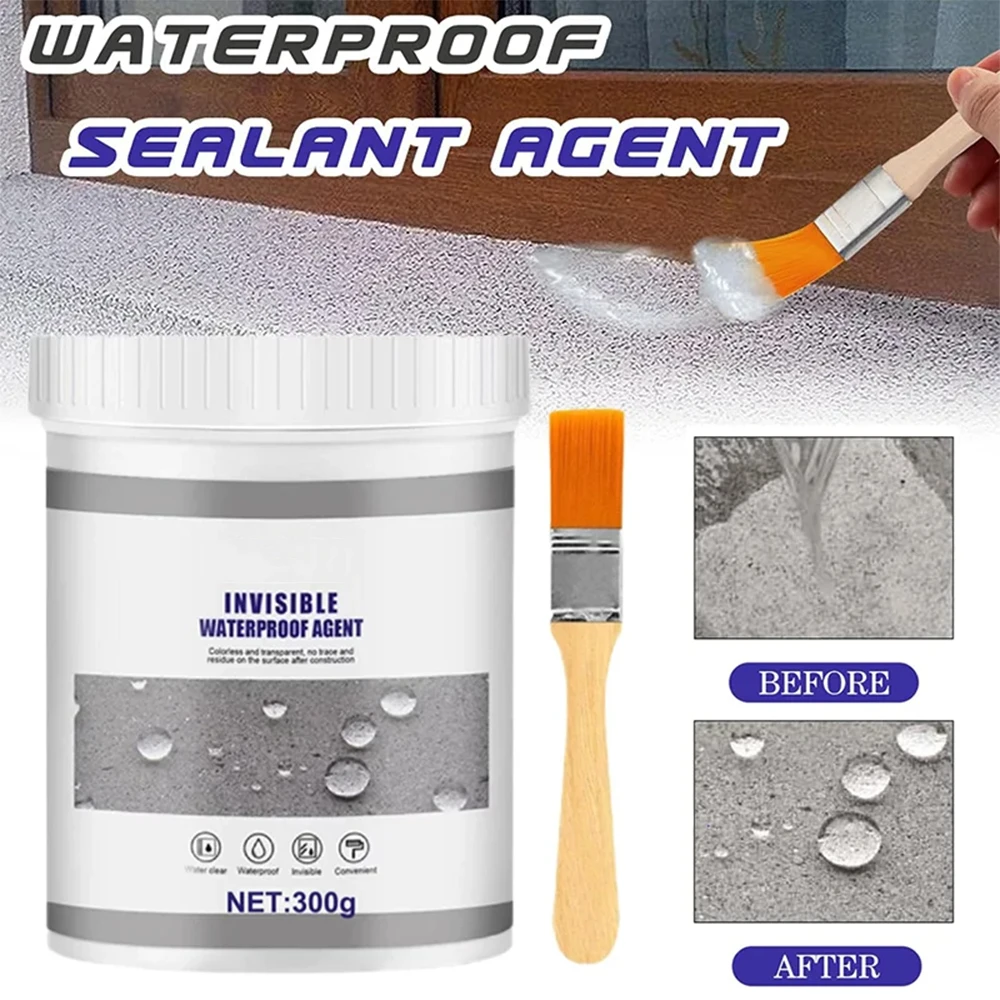 300g Waterproof Sealant Transparent Waterproof Invisible Adhesive Wall ...