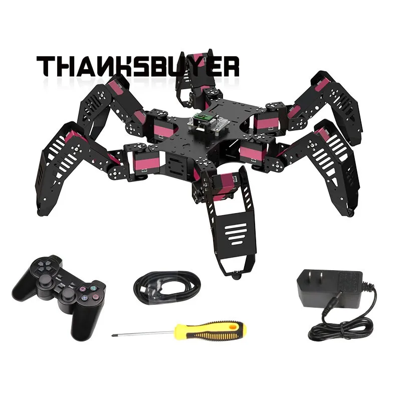 Thanksbuyer-RS-6-18DOF-Hexapod-Robot-Kit-Spider-Robot-Frame-with-Servos ...