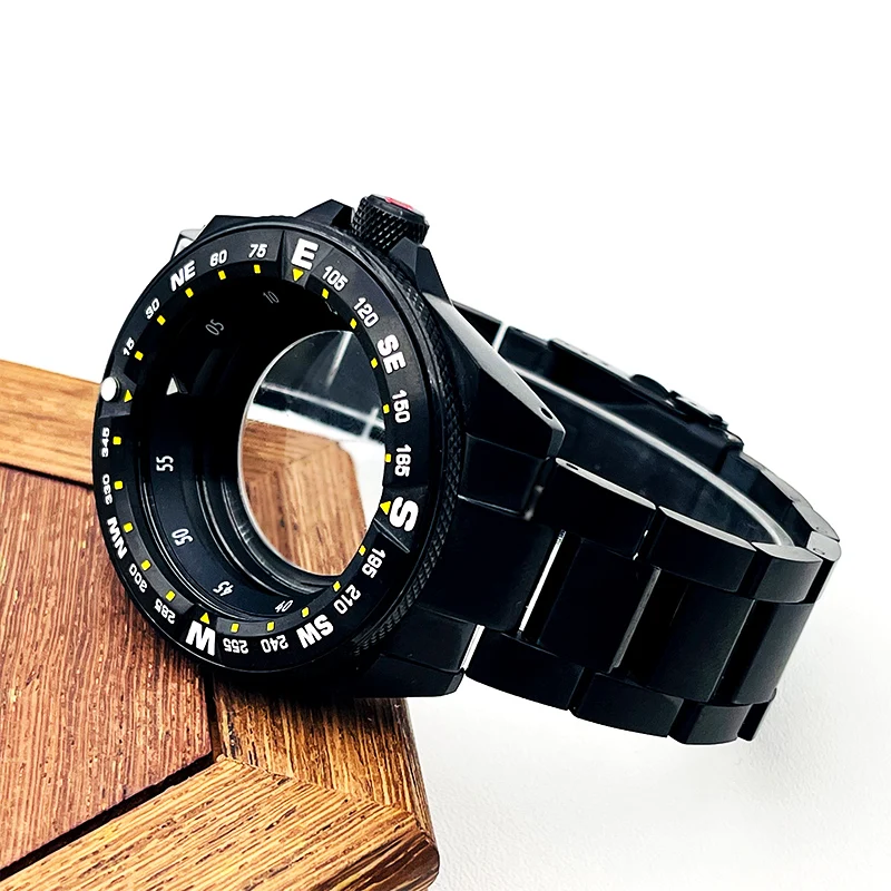 Black Samurai Watch Case and 22mm Strap Set Fit for NH34 NH35 NH36 ...