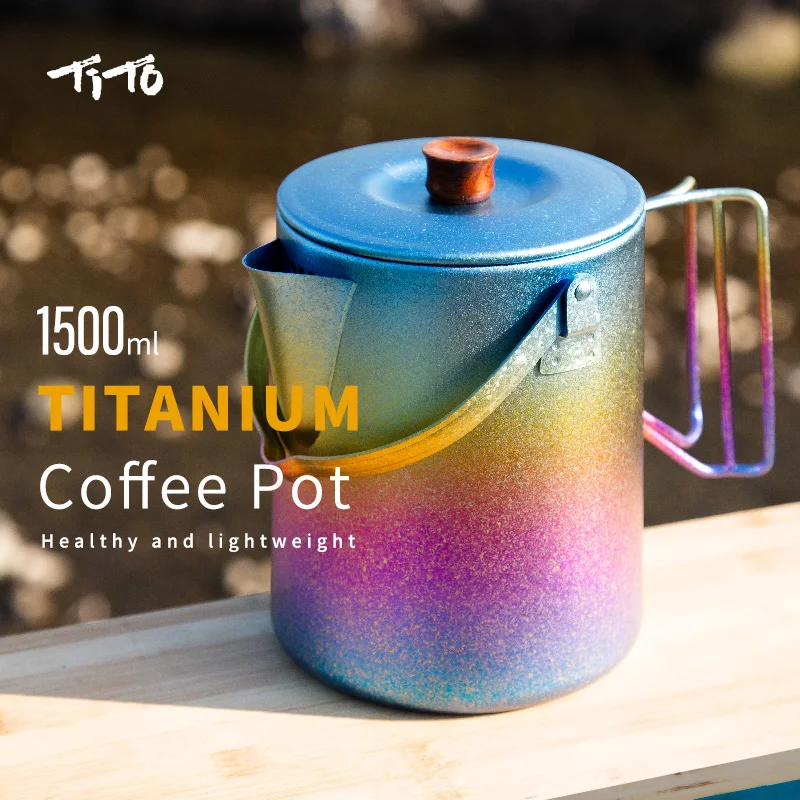 TiTo-1-5L-Camping-Multicolor-Titanium-Espresso-Coffee-Tea-Milk-Pot ...