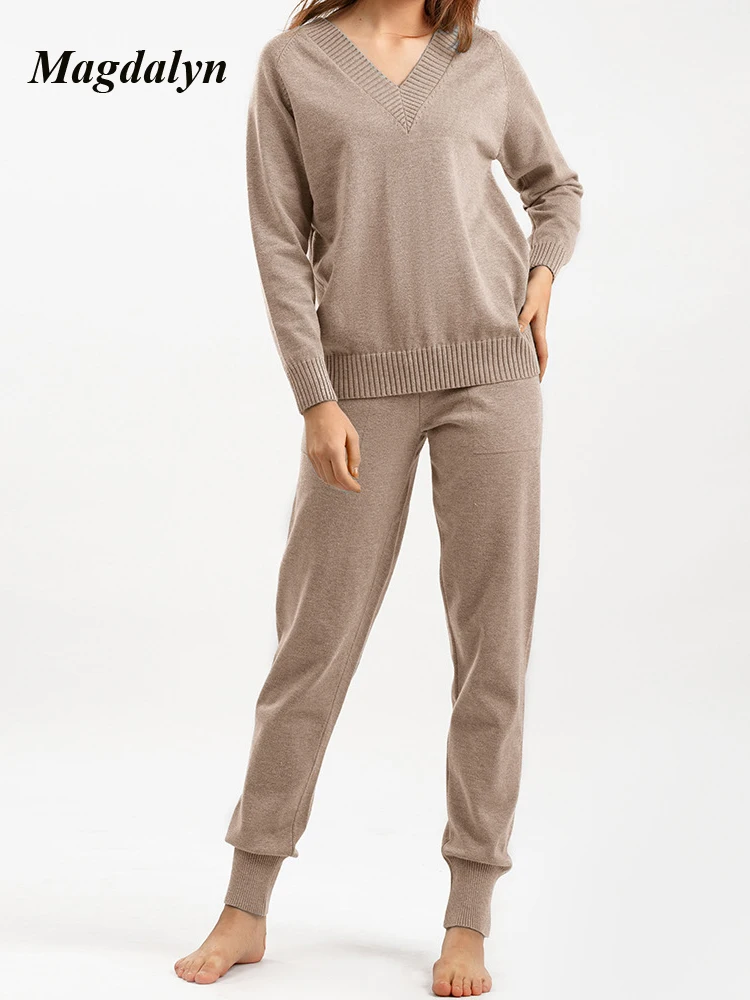 Magdalyn-Women-Knitted-Sweater-Suits-Warm-Tracksuit-V-Neck-Long-Sleeve ...