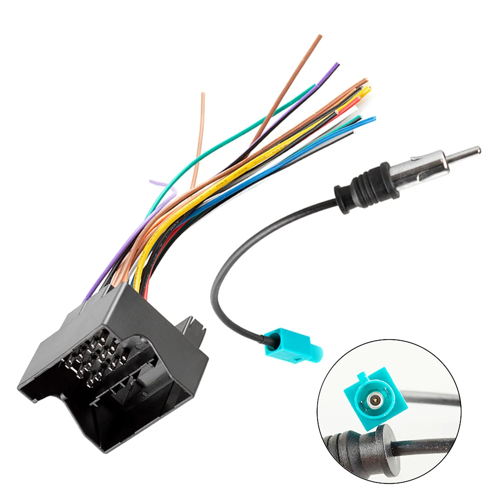 Car-Radio-Wiring-Harness-Head-Unit-Connector-Antenna-Plug-Cable-Adapter ...