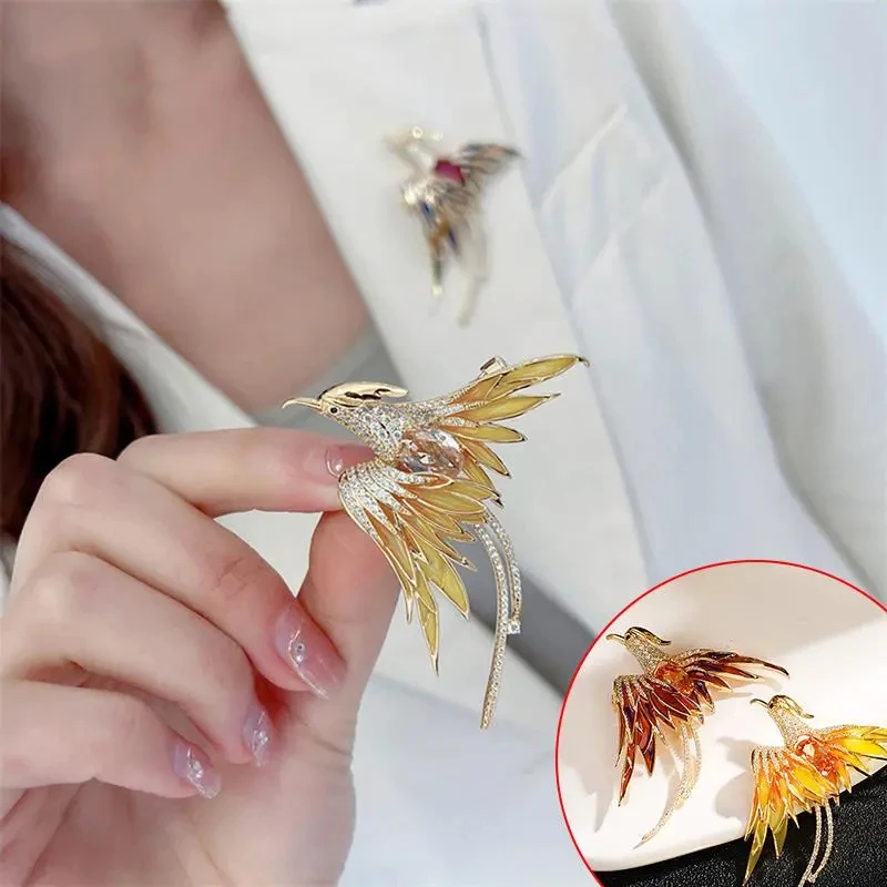 1PC-Crystal-Phoenix-Bird-Brooches-For-Women-Colorful-Rhinestone-Enamel ...