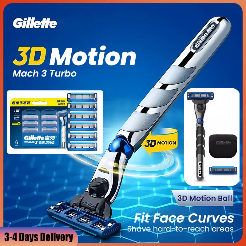 Gillette-Mach-3-Turbo-Razor-Of-Man-3D-Fitting-Face-Curves-Manual ...