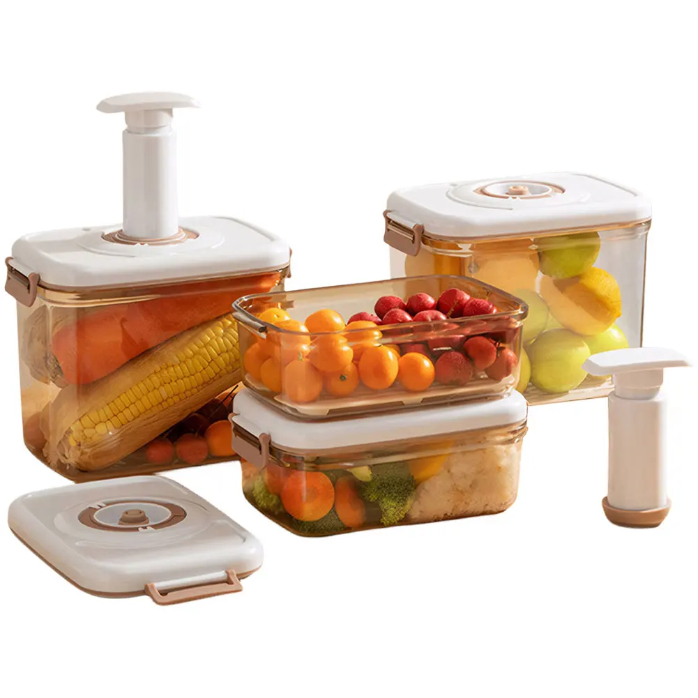 Food-Vacuum-Storage-Box-with-Removable-Drain-Plate-Refrigerator-Food ...