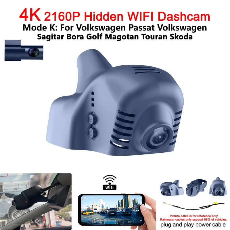 4K-2160P-Car-DVR-Dash-Cam-HD-Camera-Wifi-Video-Recorder-For-Volkswagen ...