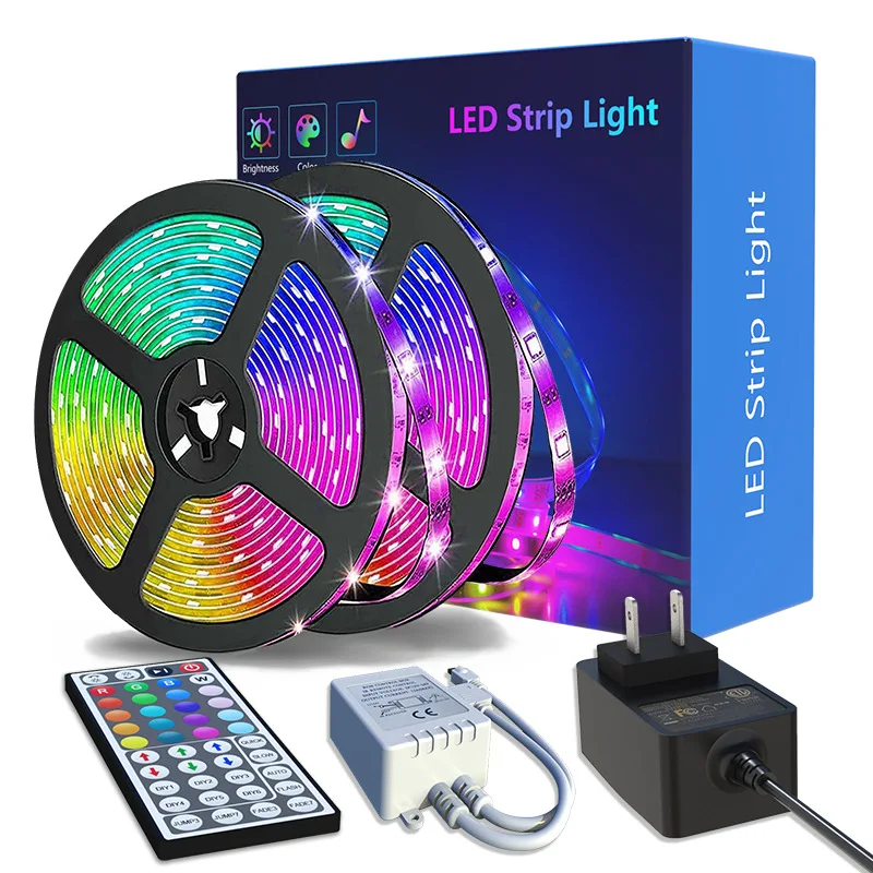 LED Lamp 5050 Colorful RGB Remote Control LED String 5M 7.5M 10M DC12V ...