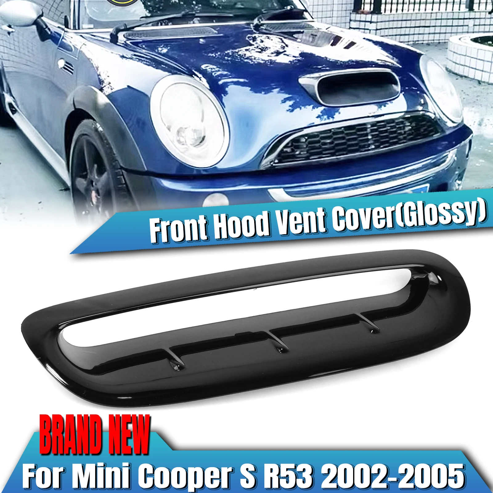 Car-Front-Air-Hood-Engine-Bonnet-Scoop-Vent-Outlet-Cover-Trim-For-Mini ...