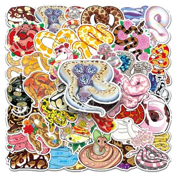 10/50Pcs Cartoon Cute Animal Snake Varied Stickers Pack for Kids Travel ...