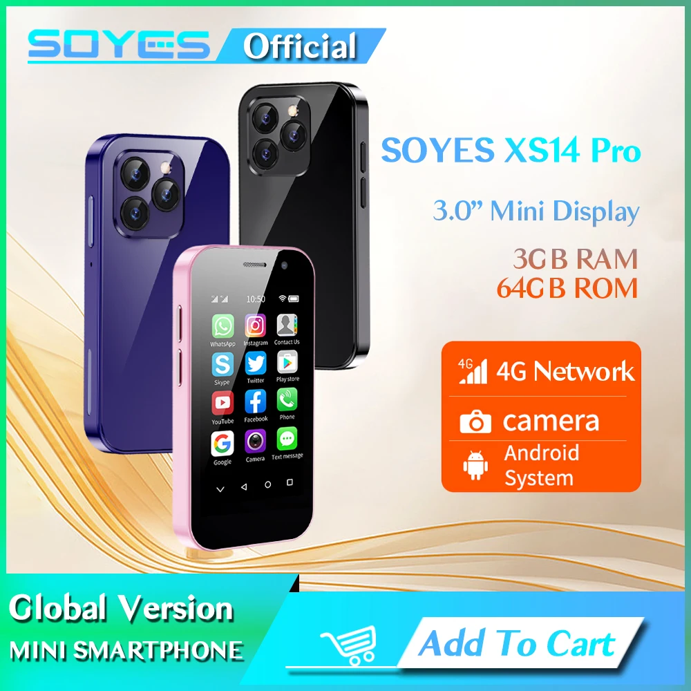 SOYES-tel-fono-inteligente-XS14-Super-Mini-Smartphone-4G-LTE-3GB-64GB ...