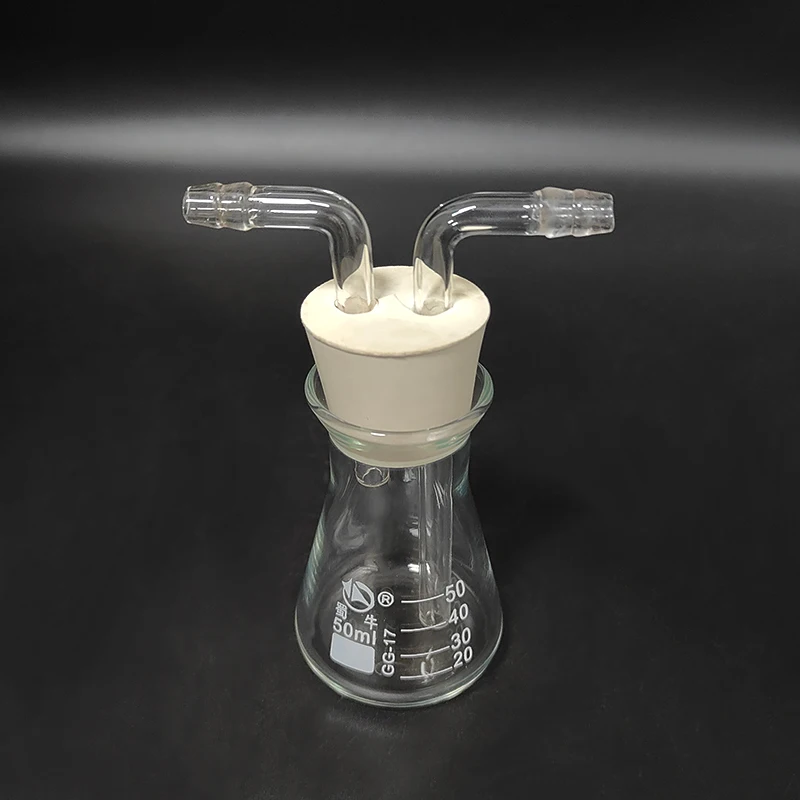 Drechsel gas washing bottle device, Multifunctional conical flask