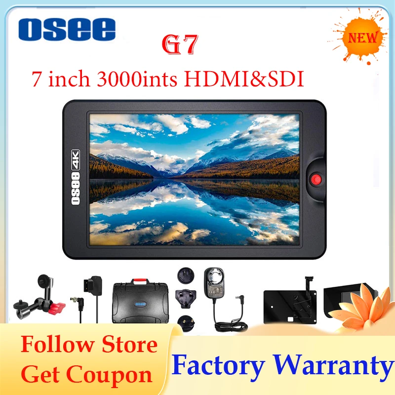 OSEE G7 Monitor 7 Inch 3000 Nits Ultra Bright DSLR Camera Field HDR ...