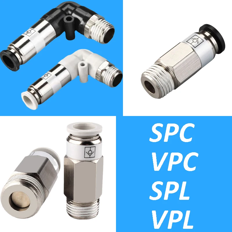 SMC Type One-way Check valve thread straight Elbow SPC VPC SPL VPL 8-02 ...