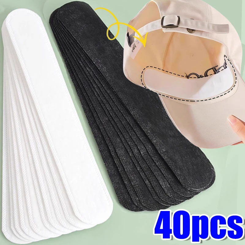 30/40pcs Women's Hat Sweat Absorber Stickers Men Anti-dirt Sports Belt ...