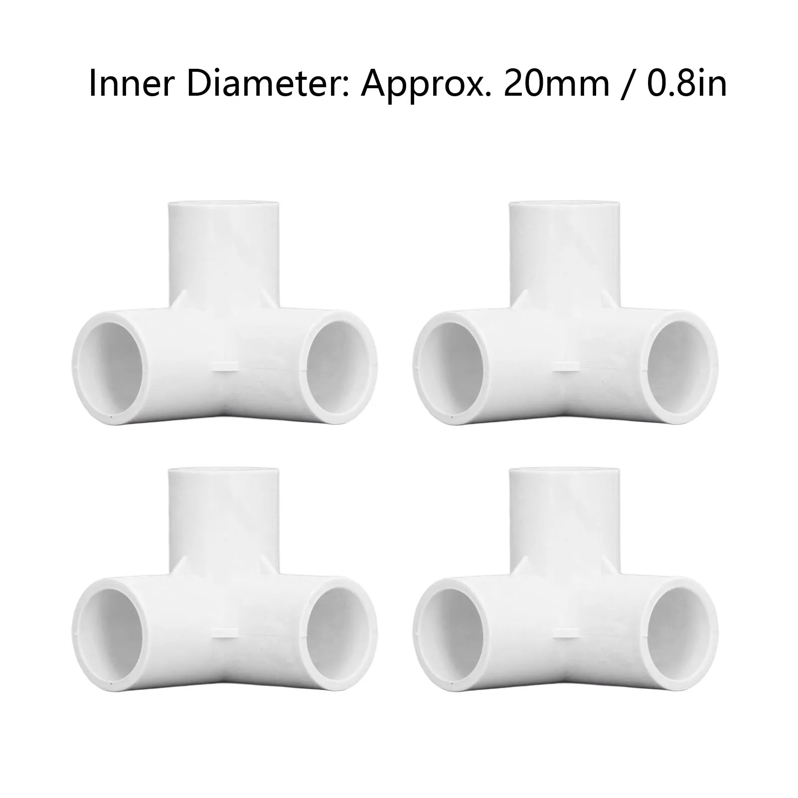 10PCS-3-Way-Pipe-Fittings-PVC-Plastic-Right-Angle-Tee-Corner-Connector ...