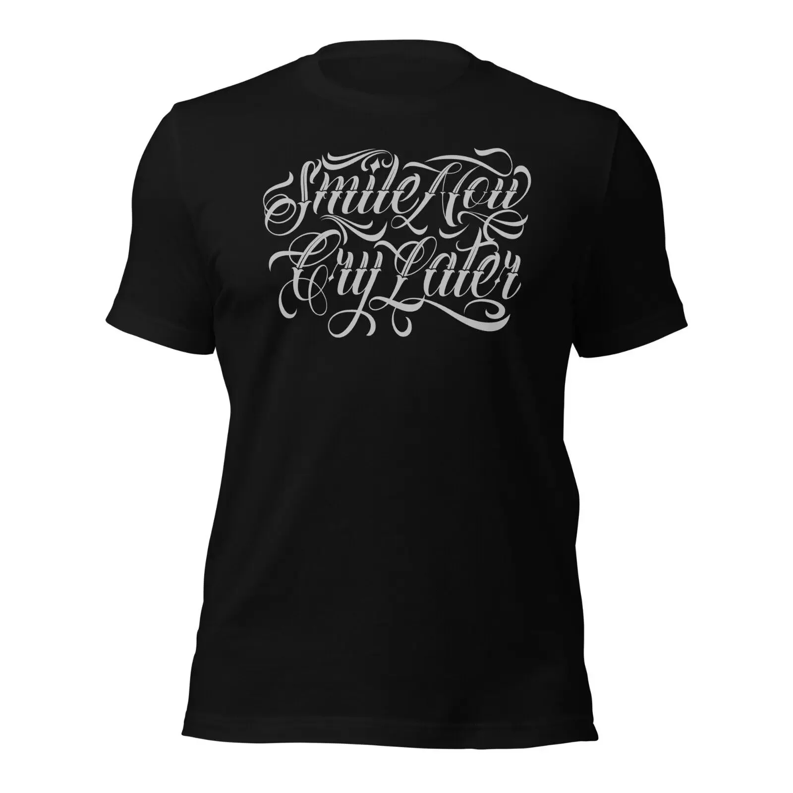Smile Now Cry Later Chicano Lettering Art Tattoo, Cholo Lowrider ...