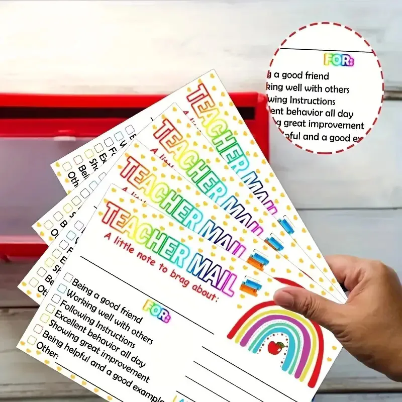 50pcs-Rainbow-Teacher-Incentive-Cards-Positive-Behavior-Motivation ...