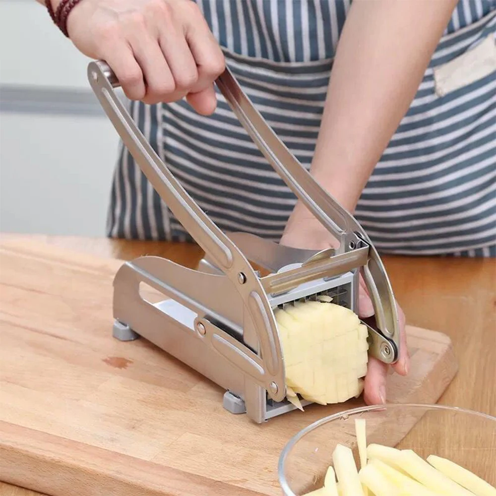 Potato-Chips-Strip-Slicer-Stainless-Steel-French-Fries-Cutter-Chopper ...