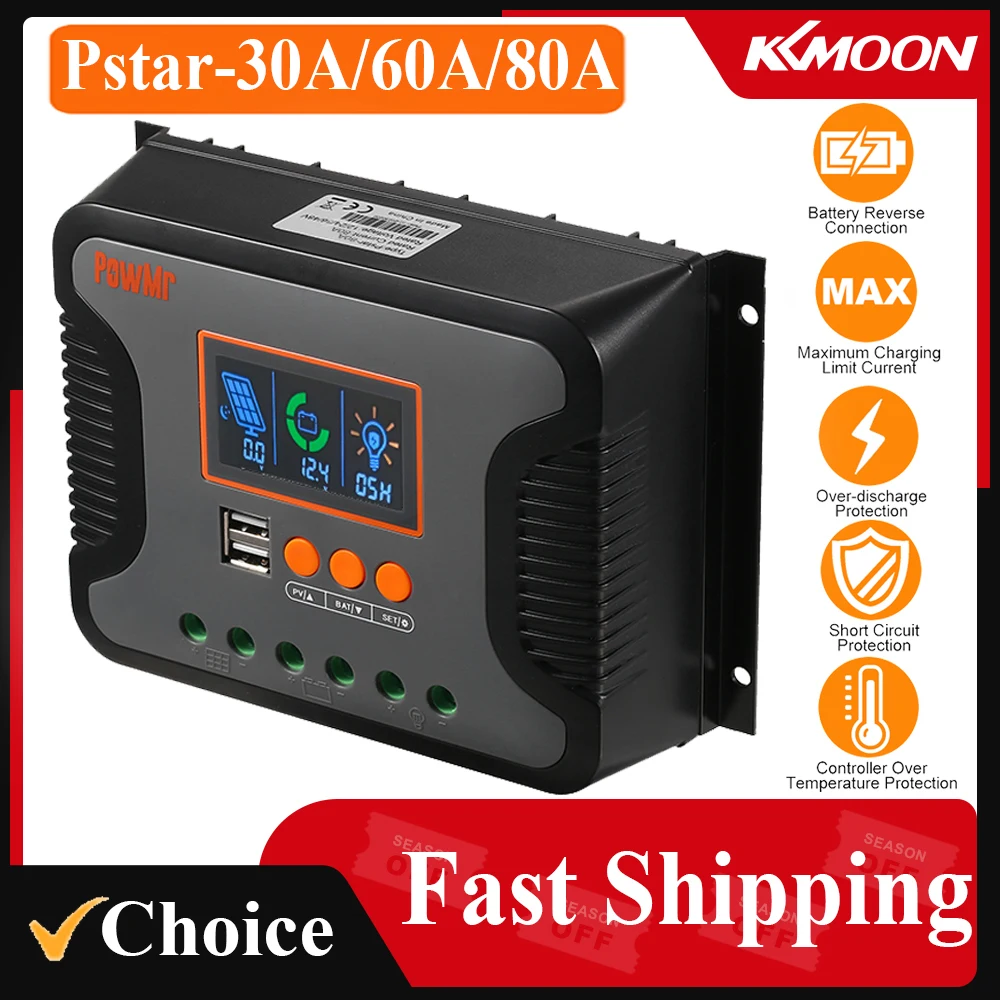 30A-60A-80A-Solar-Power-Controller-PWM-Battery-Charging-Controller-12V ...