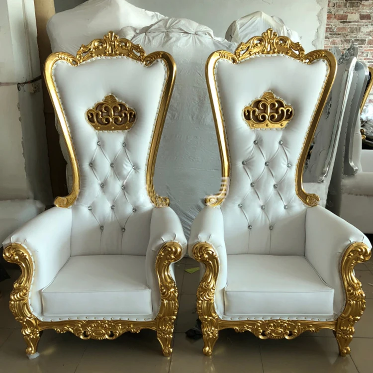 Events-furniture-rental-Cheap-antique-King-and-Queen-party-High-Back ...