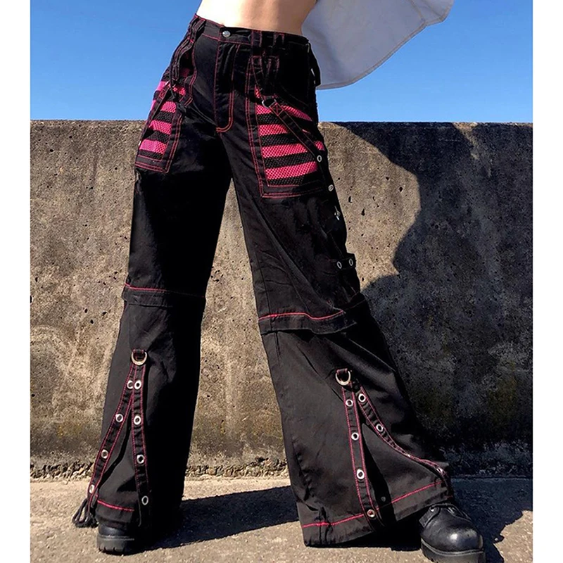 E-girl-Gothic-Grunge-Cargo-Pants-Bandage-Women-Vintage-Dark-Academia ...