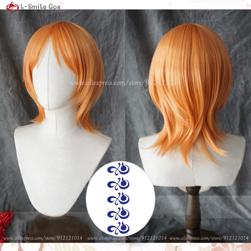 Anime-Nami-Cosplay-Wig-Women-Girls-Short-Orange-Nami-Wigs-Heat ...