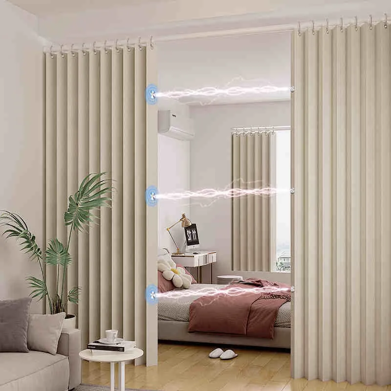 Cortinas de porta dobráveis, cortinas blackout naturais plissadas com ...