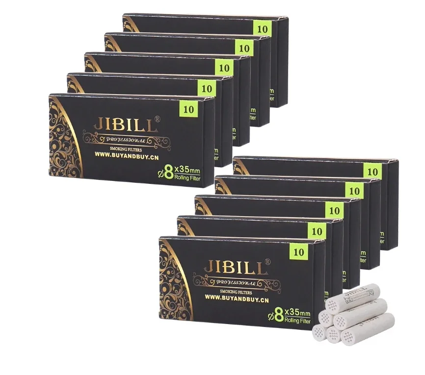 100 pçs filtros de cachimbo de tabaco 9mm tubo de carbono ativado ...