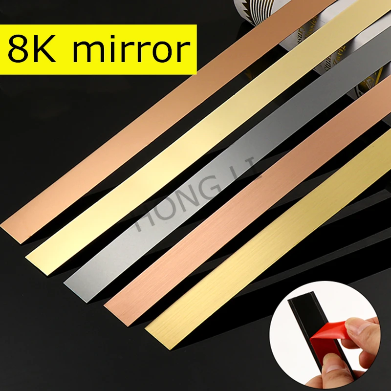 3M-Mirror-wall-sticker-self-adhesive-Metal-Edge-Strip-Trim-Decals ...