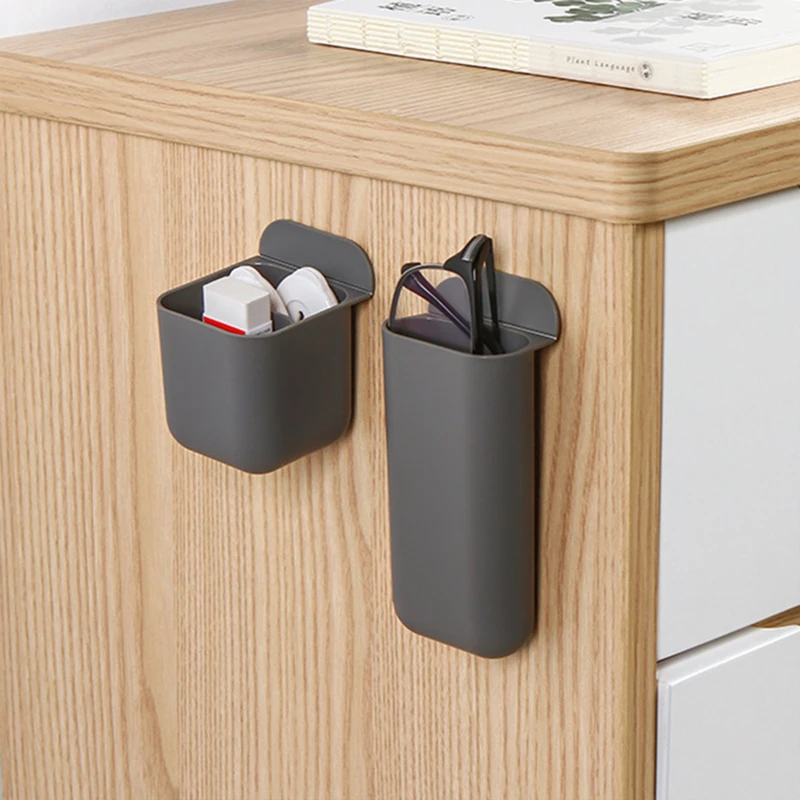 Wall-Mounted-Storage-Box-No-punching-TV-Remote-Control-Storage-Pen ...