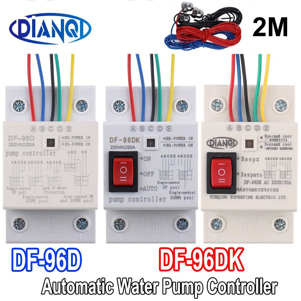 DF-96DK-2m-wires-Automatic-Water-Level-Controller-Switch-20A-220V-Water-tank-Liquid-Level ...