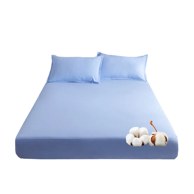 Soft-Mattress-Cover-No-Pillowcase-Breathable-Family-Bedset-Brushed ...