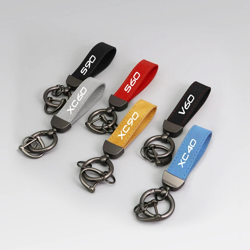 For-Volvo-XC60-XC90-XC40-V60-S60-S90-S40-XC70-Logo-Car-Suede-Keychain ...