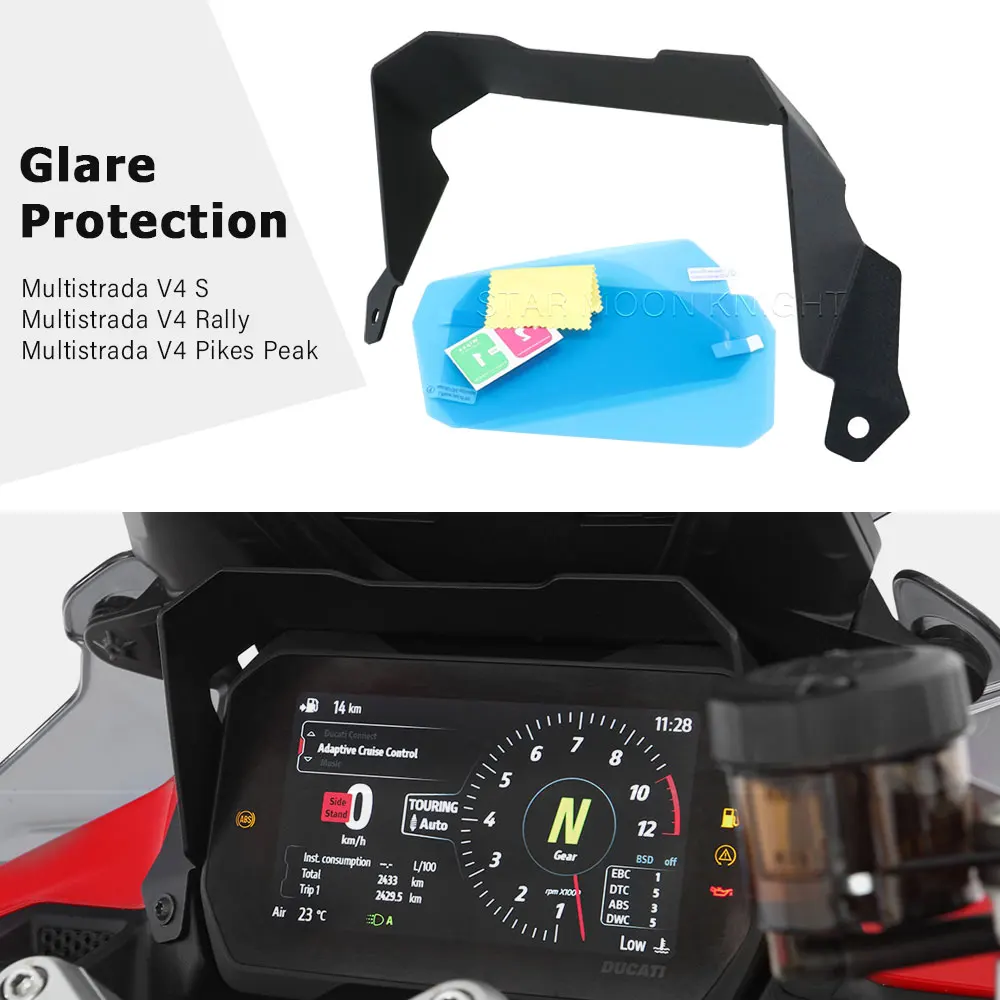 Motorcycle-Cockpit-Screen-Glare-Protection-For-Ducati-Multistrada-V4 ...