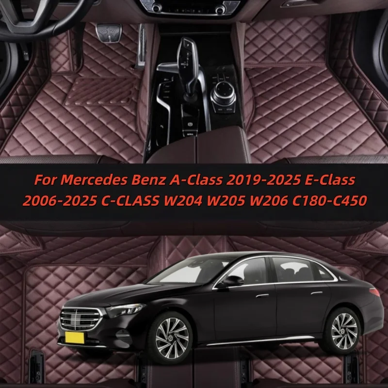 Car Floor Mats Custom Leather For Mercedes Benz A-Class 2019-2025 E ...