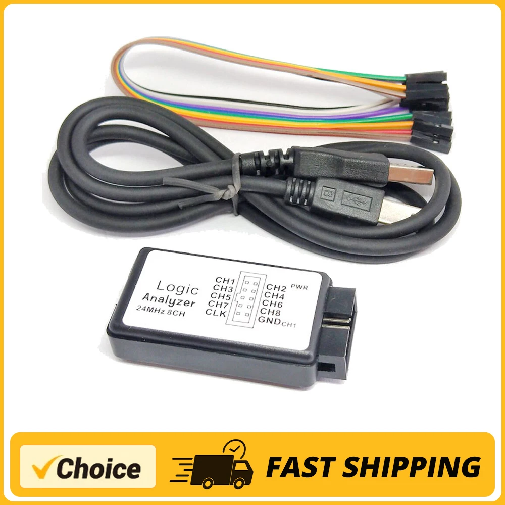 USB-Logic-Analyzer-24M-8CH-Microcontroller-ARM-FPGA-Debug-Tool-8 ...