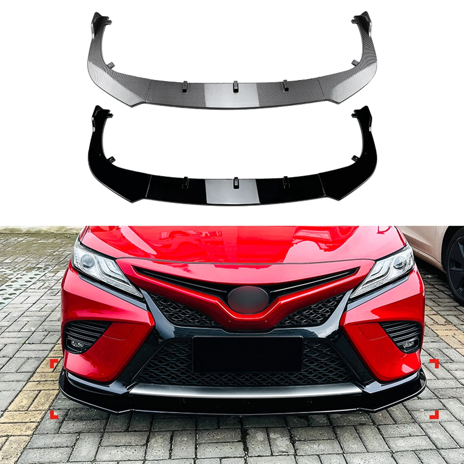Front-Bumper-Spoiler-Lip-For-Toyota-Camry-8th-Sport-2018-2019-2020 ...
