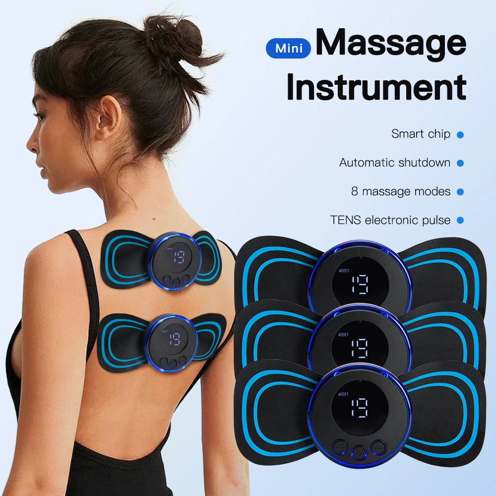 Portable 8 Mode Ems Cervical Vertebra Massage Patch Neck Rechargeable ...