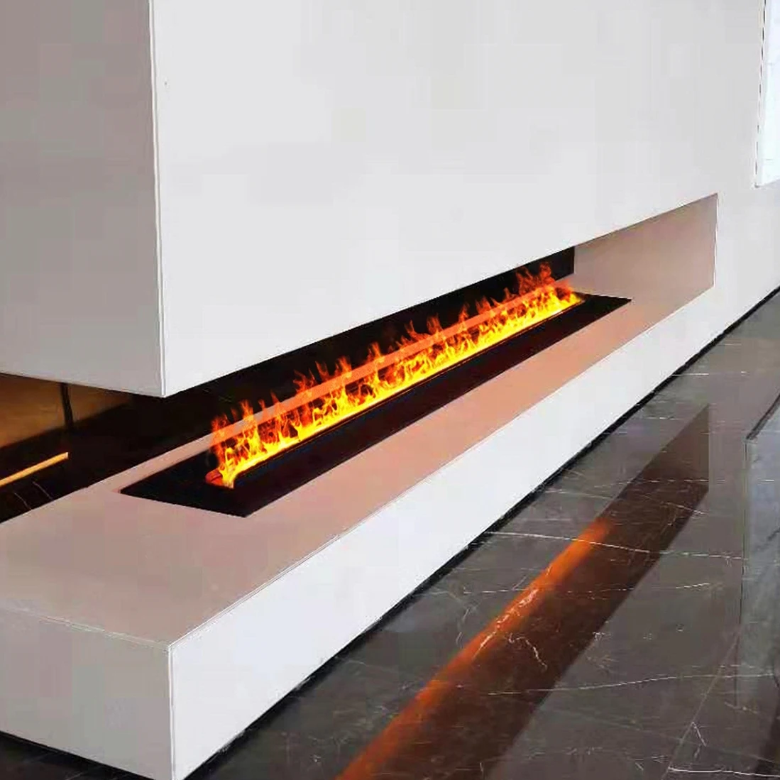 Customized Freestanding Realistic 3D Flame Led Fire Place Mist ...