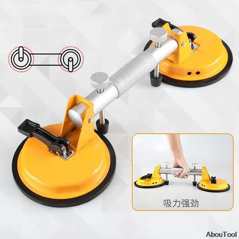 Single-Double-Three-Jaw-Glass-Suction-Cup-Extractor-Tile-Sucker-Floor ...