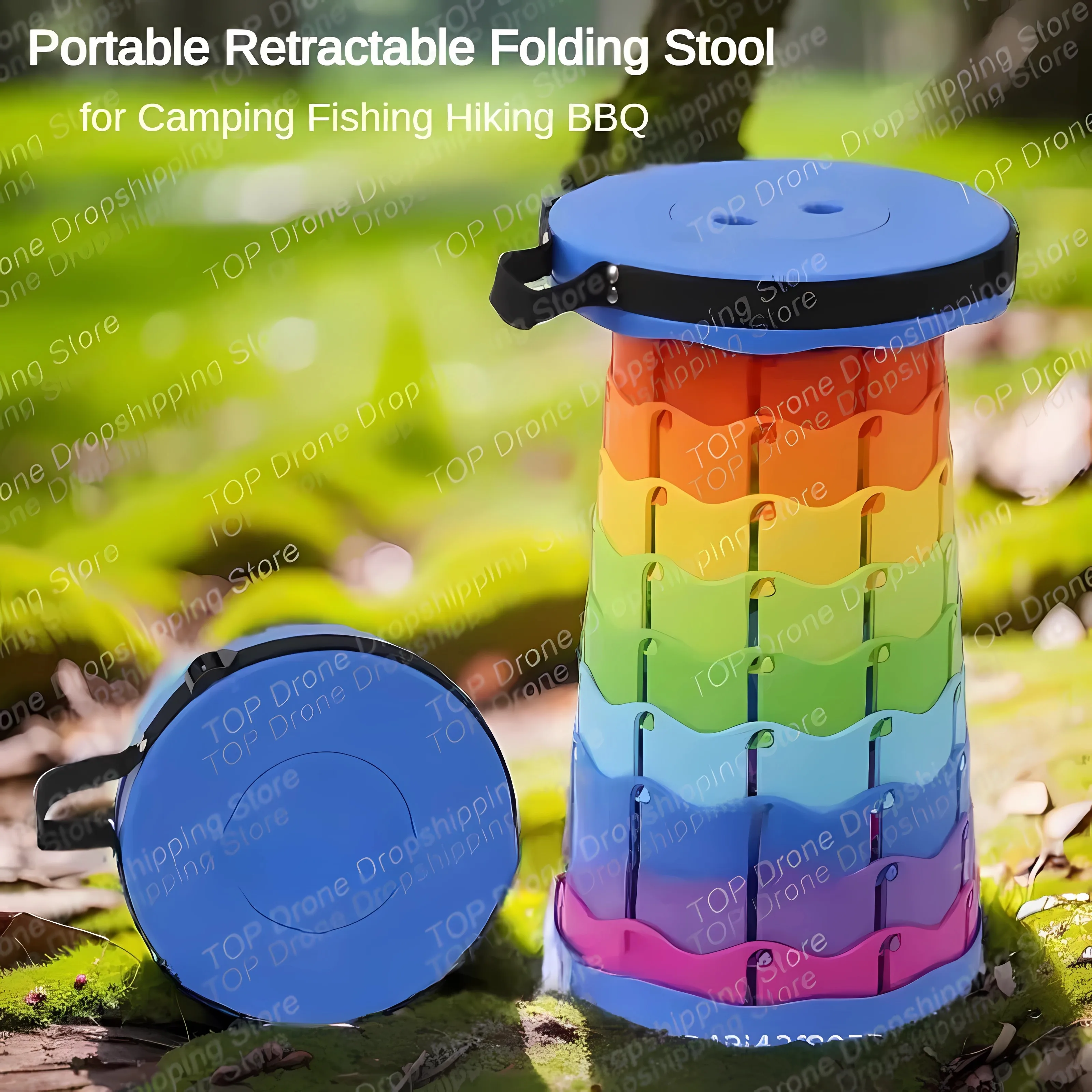 New-Folding-Stool-Portable-Round-Folding-Chair-Accordion-Chair-Height ...